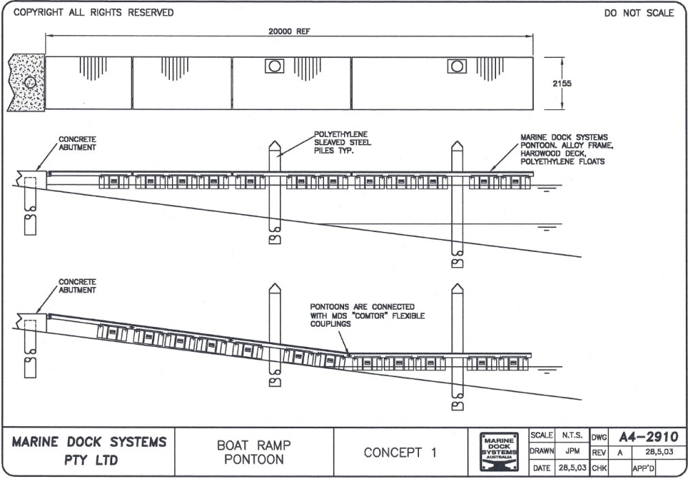 Floating Boat Ramp Pontoons MDS Marine Dock Systems Floating Boat Ramp ...